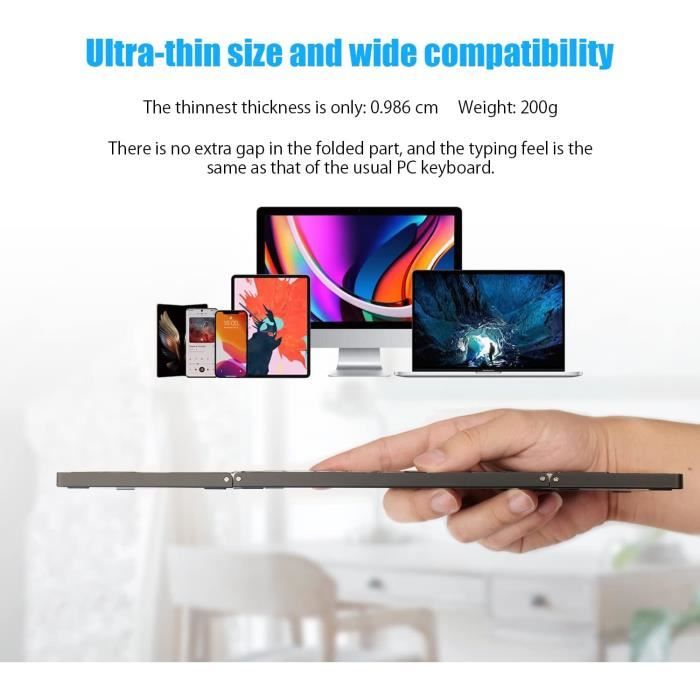 Sikai Clavier Bluetooth Pliable Avec Pavé Numérique,Tablette-Portable ...
