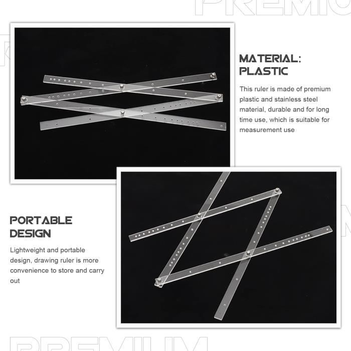 Pantographe Pour Dessin Règle Pliante en Plastique Transparent ...