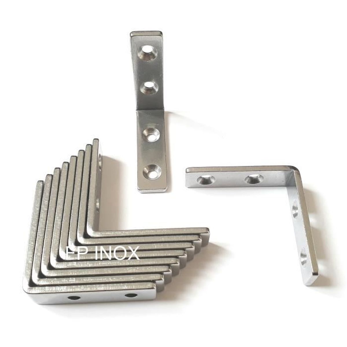 Equerre 46x46mm inox A2 Epaisseur 3mm ( Lot de 10 ) - Cdiscount Bricolage