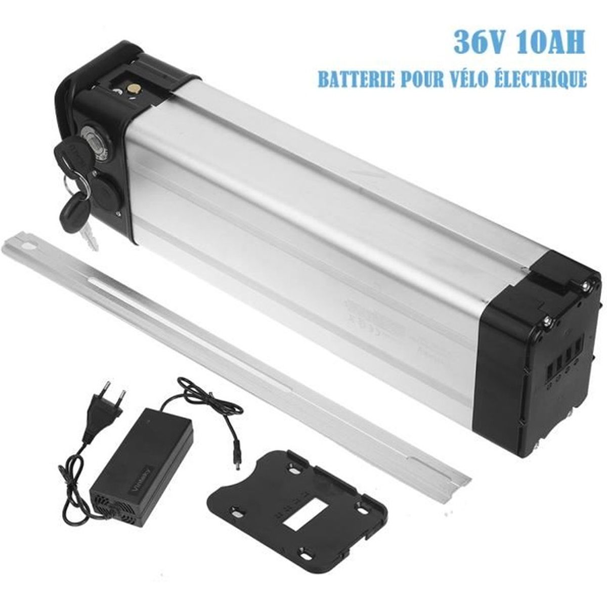 SINBIDE Batterie de Vélo Électrique 36V 10AH, Batterie Ebike Li-ion avec Chargeur, Port de ...