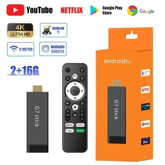MEDIA STREAMER - BOX MULTIMEDIA G7 Smart TV Stick Amlogic S905Y4 ...