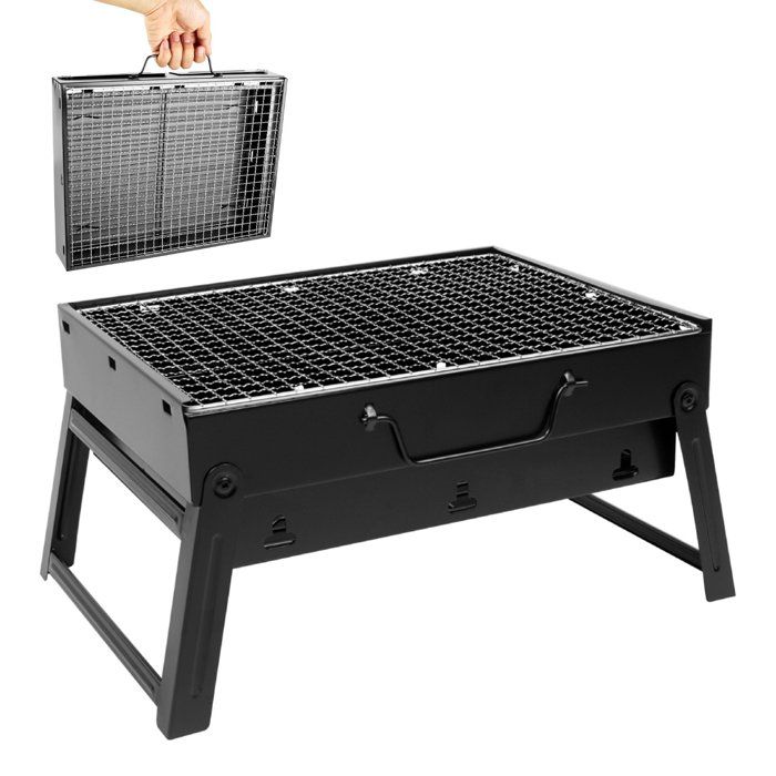 SunJas Barbecue Portable Mini Barbecue à Charbon Pliable BBQ Grill ...