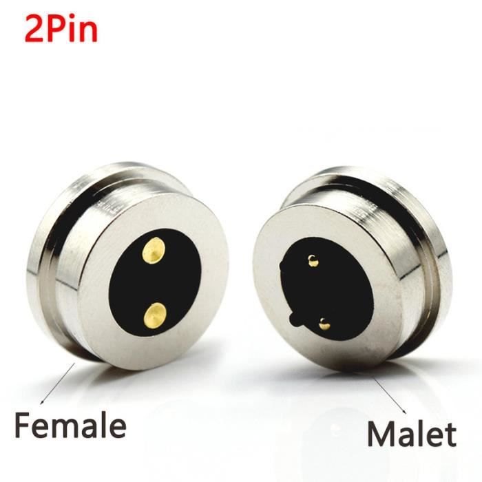 2pin-Connecteur Pogo magnétique DC, 2-3-4-5-6 broches, mâle-femelle, 2a ...