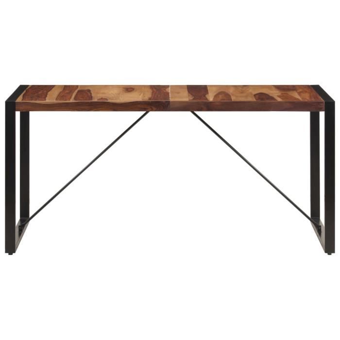 KAI Table de salle 160x80x75 cm à manger marron et noir 160x80x75 cm ...