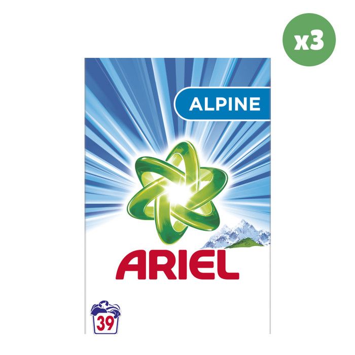 3x39 Lavages Alpine - Lessive en Poudre Ariel - Cdiscount Electroménager