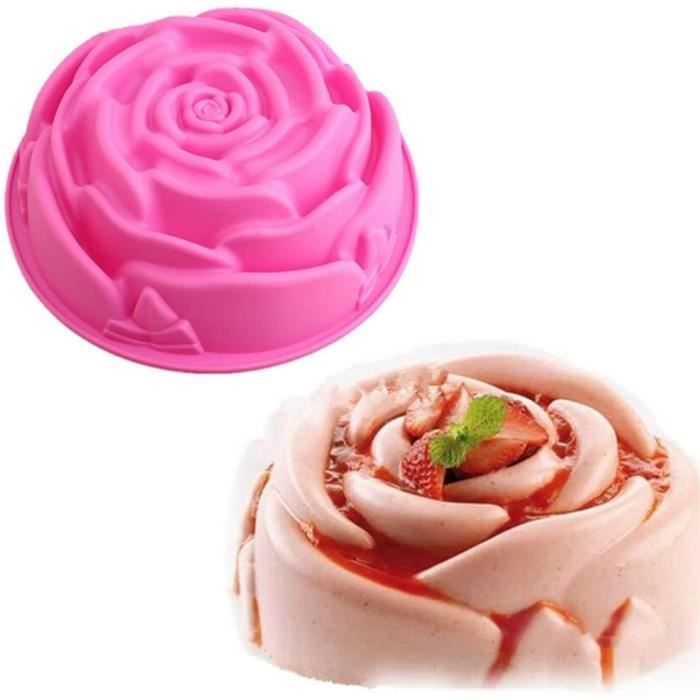 Moule en Silicone en Forme de Rose fleur DIY Mold 8 * 8 * 3.2cm 1PCS ...