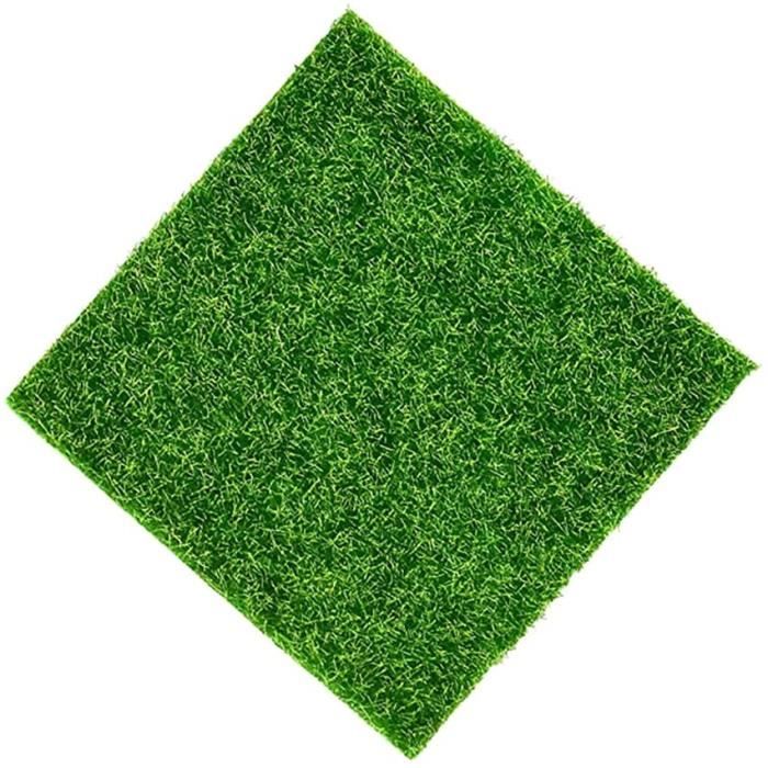 Lot de 10 dalles de gazon artificiel 15 x 15 cm Gazon synthétique Astro haute densité[40 ...