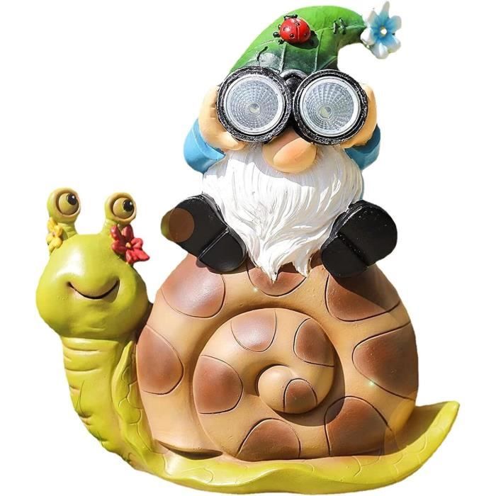 Statue d'Escargot et Nain Jardin pour Éclairage - Lumière Décorative ...
