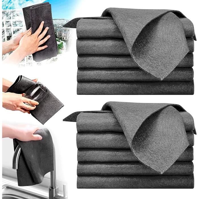 Chiffon Magique pour Le Nettoyage des vitres,12 Pièces Chiffons ...