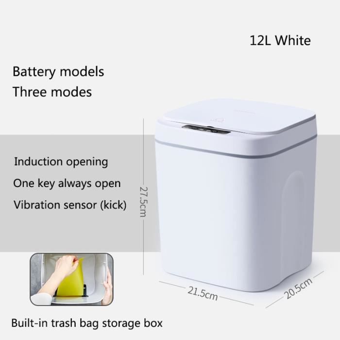 Poubelle,Poubelle intelligente 12l avec capteur de mouvement infrarouge ...