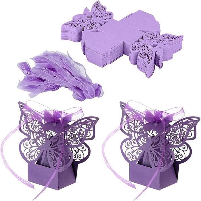 Boîte Cadeau Papillon, 50 Pcs Boîte de Faveur de Mariage, Boîte à ...