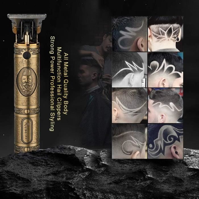 USB Tondeuse à Cheveux Professionnelle Tondeuses Sans Fil Tondeuse à Cheveux Rasoir à Barbe ...