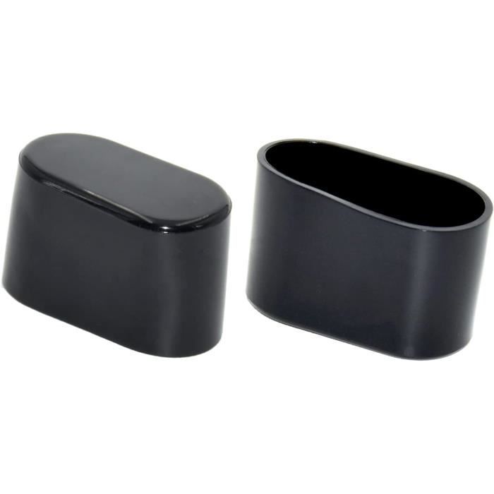 Lot De 16 Embouts Ovales Pour Pieds De Chaise En Pvc Souple Noir ...
