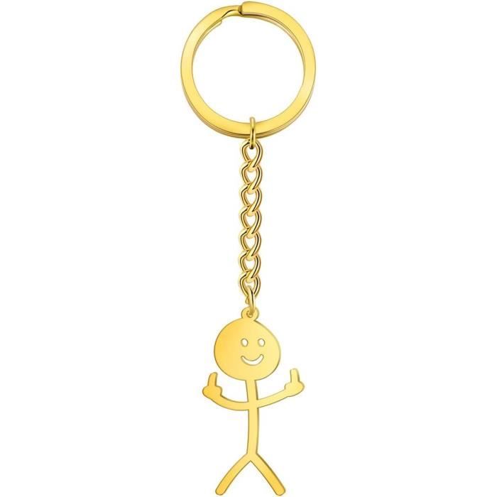 Porte-Clés Doodle Personnalisé Doodle Smiley Face Middle Foodle Cool ...