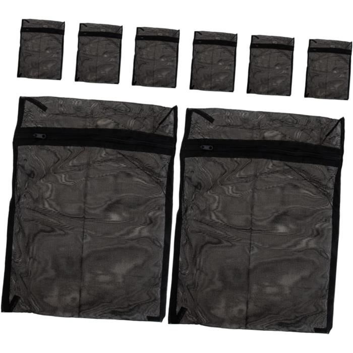 8 Pièces Sac À Linge Noir Sac Filet À Linge Pochettes Filet À Linge ...