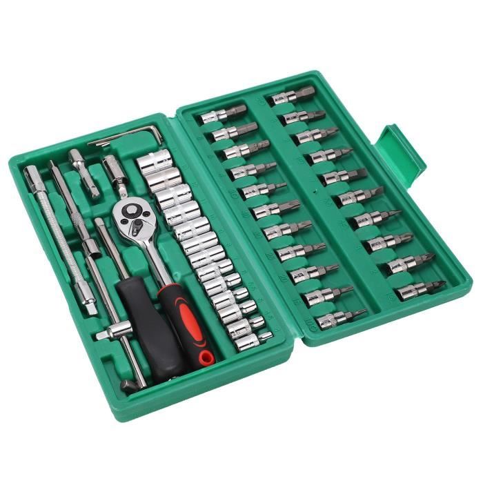 EJ.life Jeu d'embouts à douille 46Pcs Socket Bit Set Clé de réparation ...