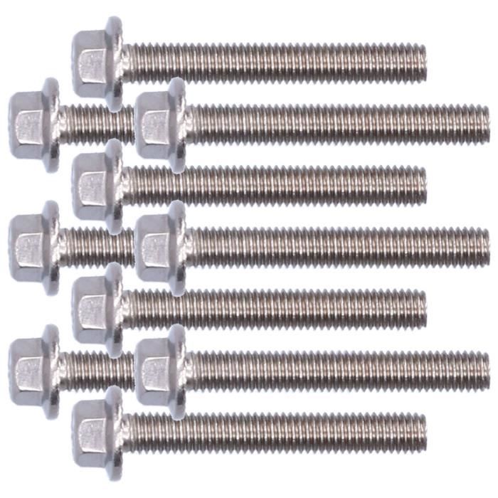 GOTOTOP boulons à vis 10 pièces boulons à tête hexagonale à bride en ...