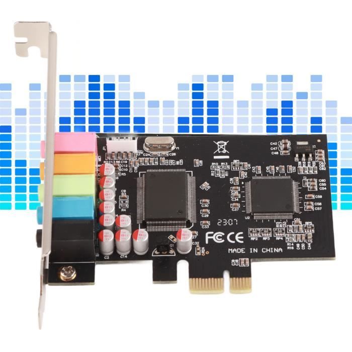 Carte son - HURRISE - PCI-E - Surround 6 canaux - Compatible ...