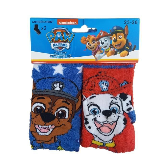 CASA SOCKS - Pack de 2 chaussettes PAT' PATROUILLE - bleu et rouge ...