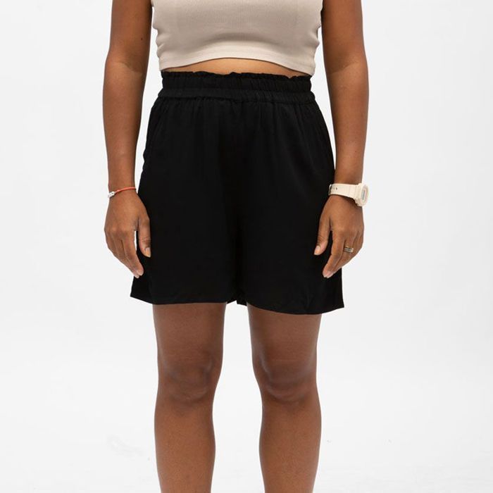Short fluide taille haute élastique Femme VERO MODA Noir - Cdiscount ...