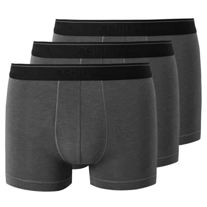 Schiesser Boxers Hommes Personal Fit - lot de 3 Gris - Cdiscount Prêt-à ...