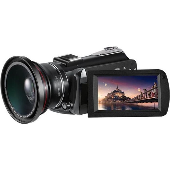 Caméra vidéo Ultra HD WiFi pour caméscope Ordro AC3 4K (1080p 60FPS ...