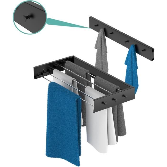 Séchoir À Linge Mural, Pour Montage Mural, En Aluminium De Qualité Supérieure, Pour L'Intérieur ...