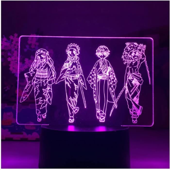 Agatsuma Zenitsu Lampe 3D Illusion Led Tactil Maison Enfant De ...