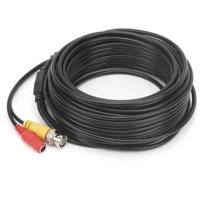 YUM Cble de caméra de sécurité Cble d'Alimentation Vidéo BNC+DC Fil ...