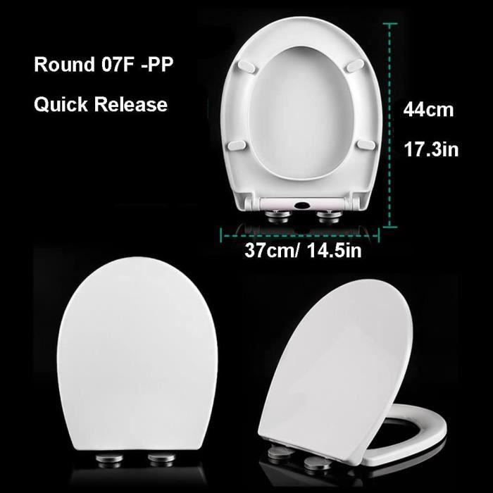 Abattant WC Clipsable - Lunette WC avec Fermeture en Douceur - Frein de ...