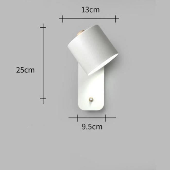 Blanche Applique murale Macaron, lampe de chevet 220V E27, protection ...