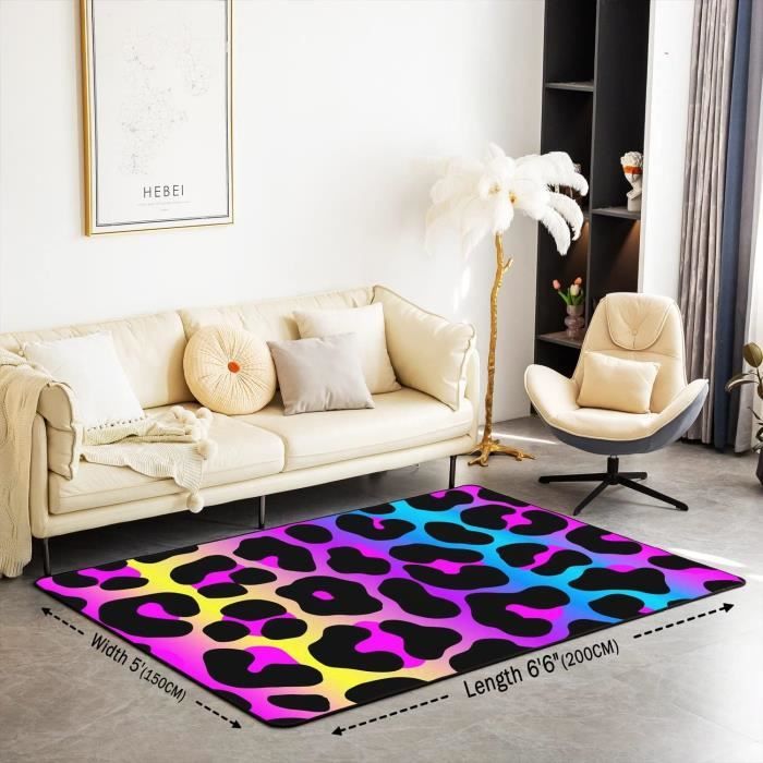 Tapis De Salon Léopard, Tapis Décoratif Guépard, Animaux Sauvages ...