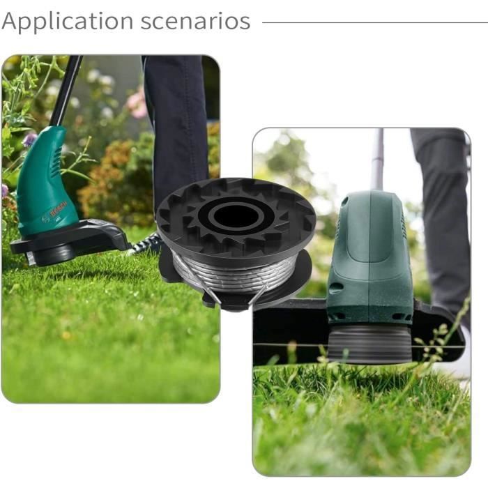 Bobine Fil Pour BOSCH EasyGrassCut 18 23 26 - Noir - 2 Paquets de Bobines de Fil de Rechange ...