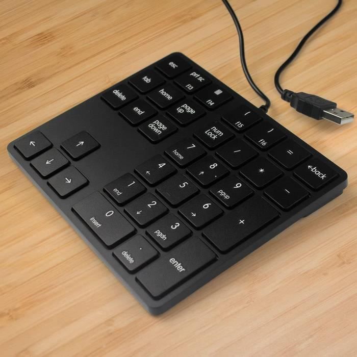 Numeric Keypad Wired Numpad 34 Touches Clavier Portable Usb Externe ...
