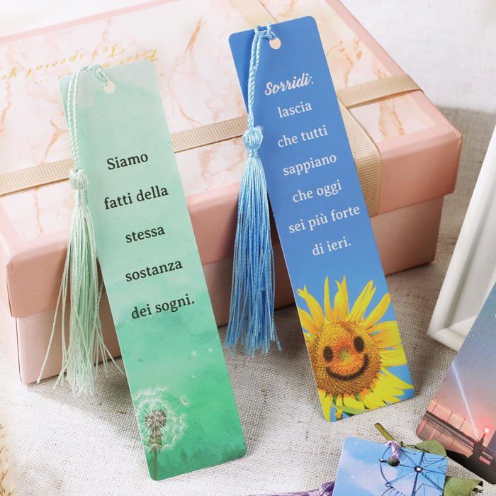 12 Pcs Signet d'Inspiration Papier avec pompon Cadeaux d'Inspiration ...