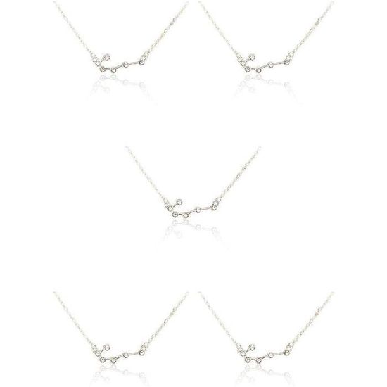 5 Ensemble De Ins Collier Zodiaque Strass Diy Pendentif Créatif Cancer ...