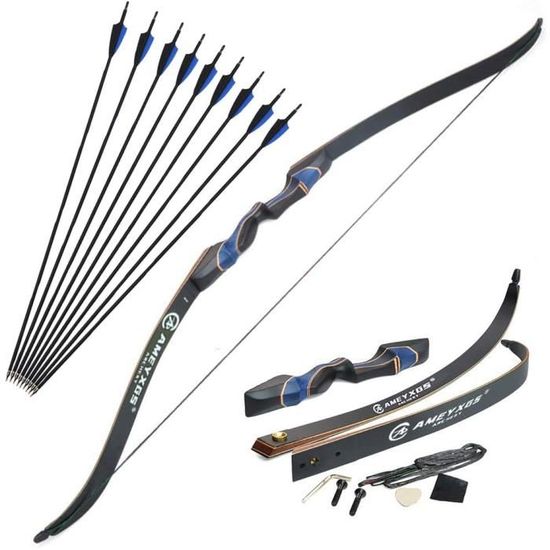 56 ’’ Takedown Arc Classique 30lbs Arc Riser en Bois Longbow Ensemble ...