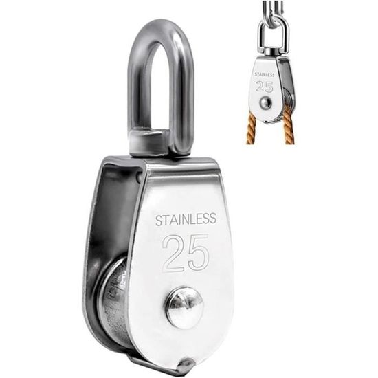 Poulie Simple,Bloc de Poulie Simple avec Crochet Pivotant,Seul Poulies ...