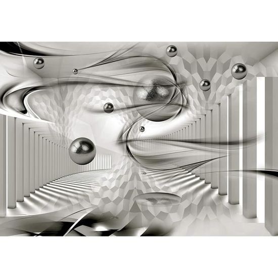 | Papier peint intissé 3d Effet Abstrait Abstraction 350x256 cm Trompe ...