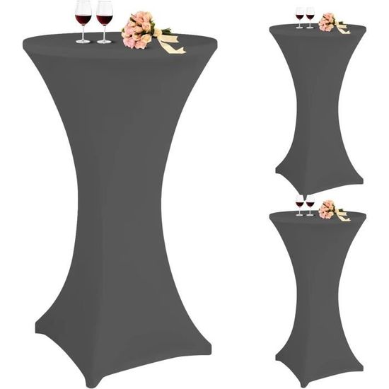 Lot De 3 Housses De Table De Bar Extensibles Pour Tables De Bistrot Ø ...
