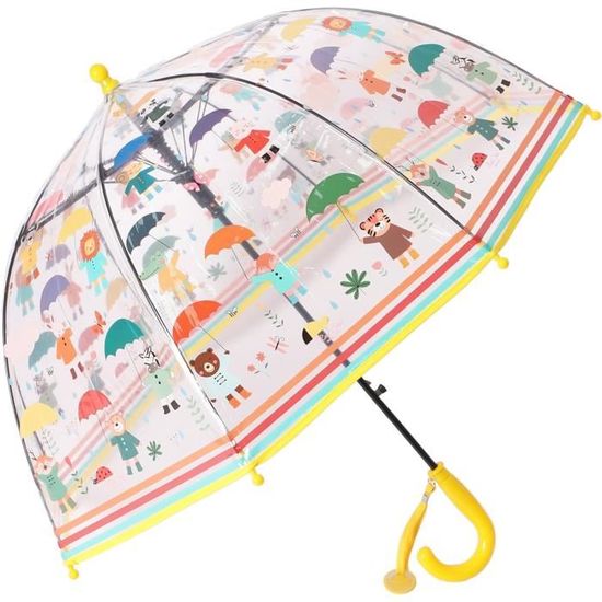 Parapluie De Pluie Pour Enfants Dôme à Bulles Transparent Pour Garçons