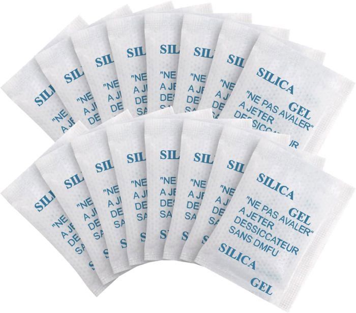 Lot de 3 Gram de 100 sachets Gel de silice dshydratant Absorbant ...