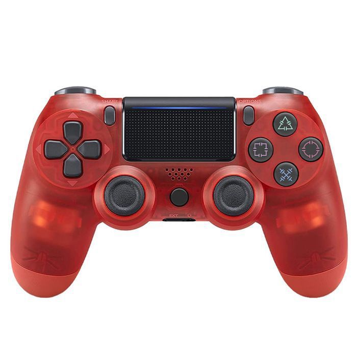 Manette Sans Fil PS4 - Bluetooth, Double Vibration, Six Axes - Rouge ...