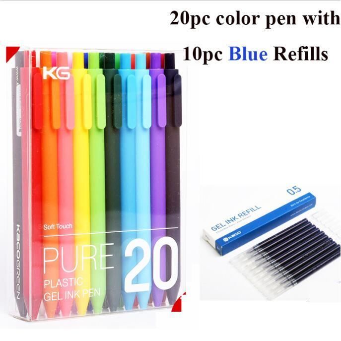 Feutres à encre rechargeables à pointe douce,set de stylo de ...