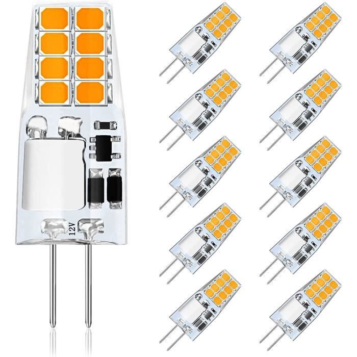 Ampoules LED G4,Blanc Chaud 3000K,300Lm,3W Lumières LED G4 Equivalente 35W Halogène Lumière,ACDC ...