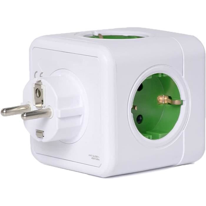 AJW-Prise Multiple Multiprise Murale Cube 5 Prises 5 en 1 Bloc ...