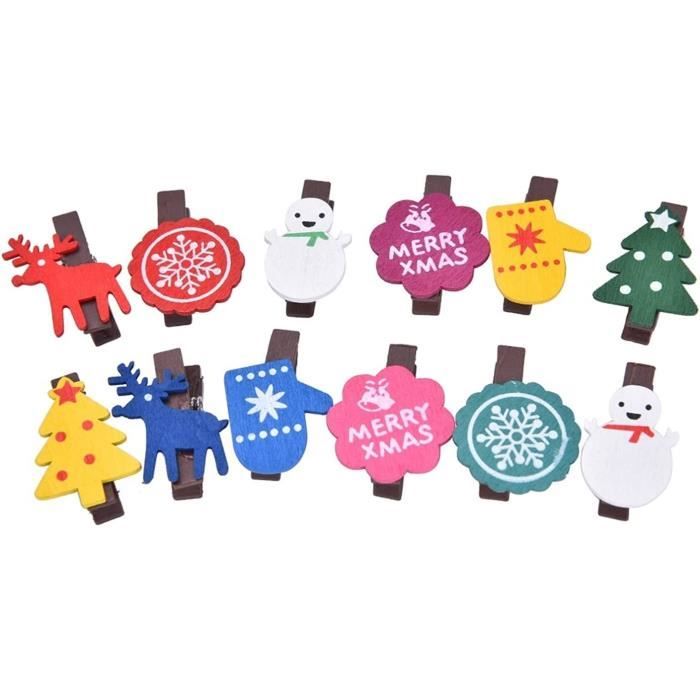 Pinces à Linge en Bois Mini Clips en Bois Naturel Clips de Bonhomme de ...