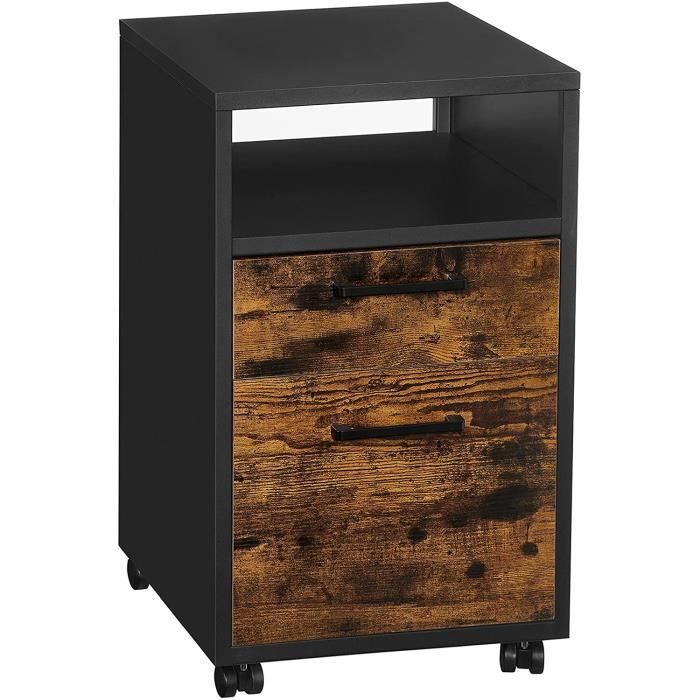 SONGMICS Caisson de bureau metal. avec 2 Tiroirs. Placard de rangement ...