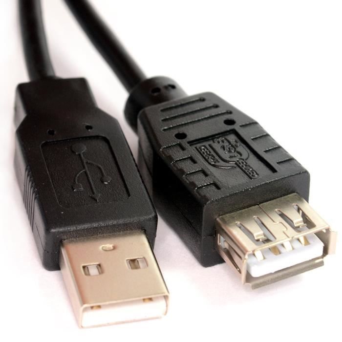 CABLING® Câble rallonge USB 2.0 fiche mâle vers prise femelle Noir 50 ...