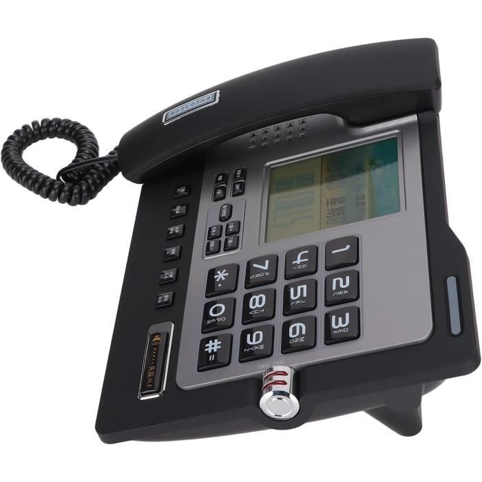 Téléphone Filaire,Téléphone De Bureau Avec Touches Multifonctions Et Écran Lcd,Identification De ...